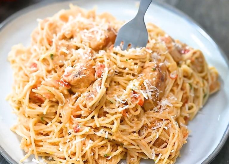 Savor the Simplicity: Easy Chicken with Angel Hair Pasta Recipe | Luna ...
