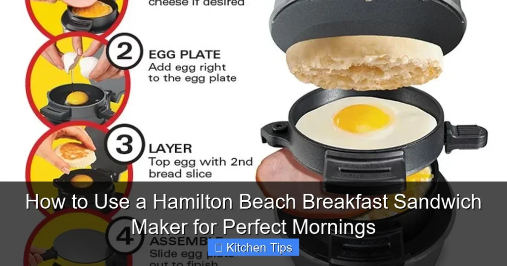 How to Use a Hamilton Beach Breakfast Sandwich Maker for Perfect ...