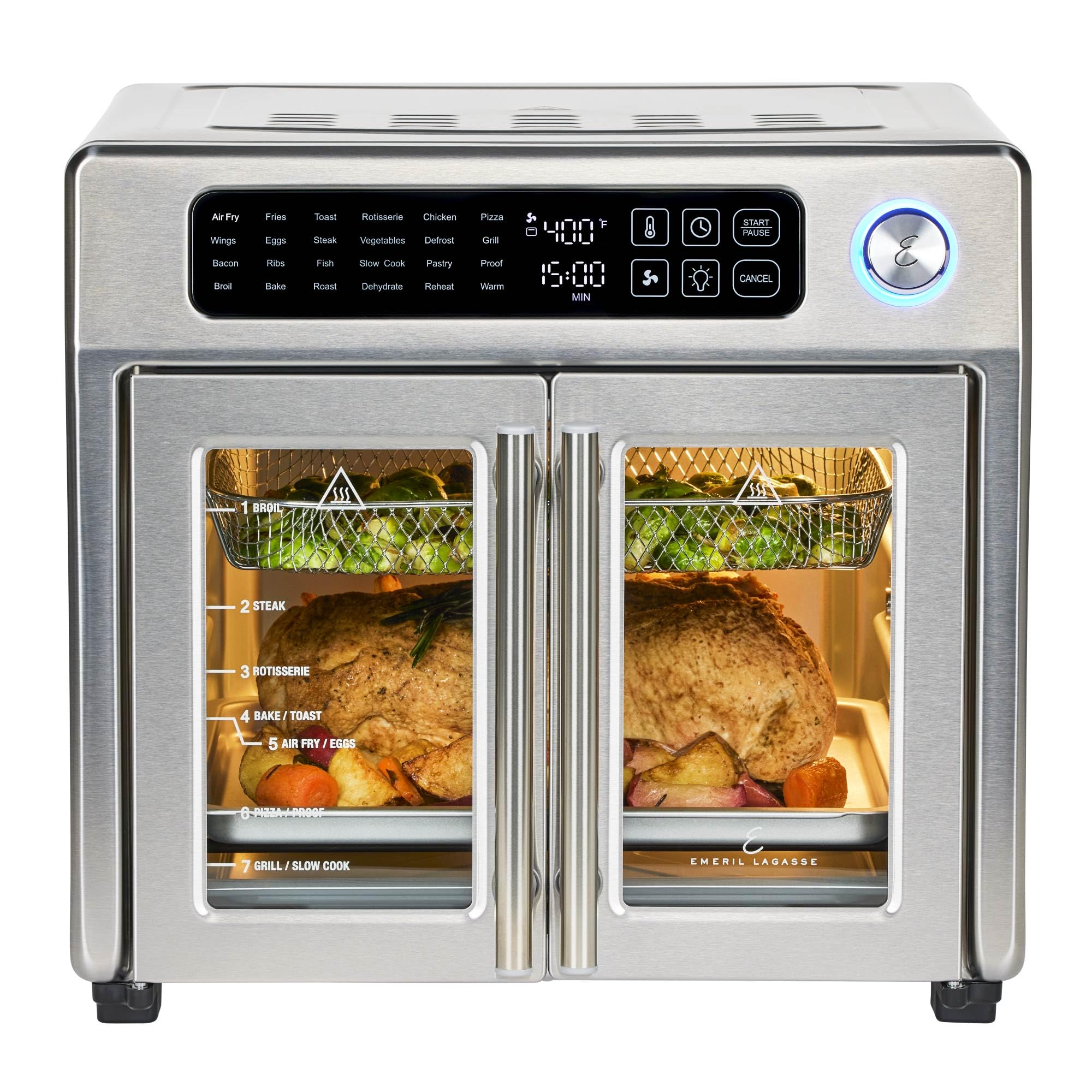 Emeril Lagasse French Door Air Fryer Toaster Oven Review: 24 Functions ...